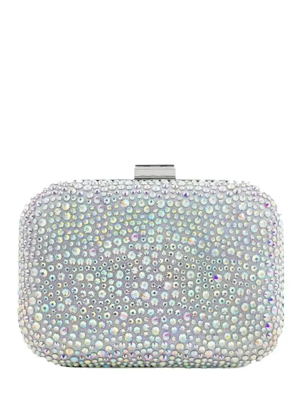 GEMY MAALOUF Crystal-embellished Crepe Clutch - Silver