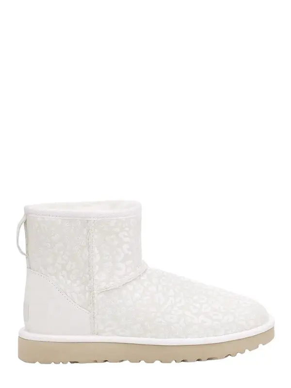 UGG Classic Mini Snow Leopard Boot - White