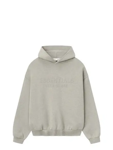 Fear Of God Essentials Embossed Classic Fleece Hoodie - Warm Heather