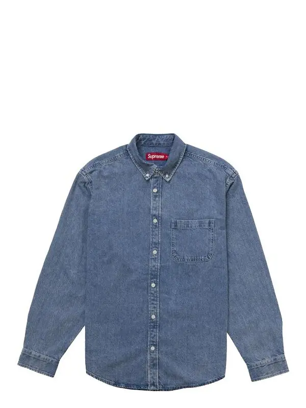 Supreme Applique Denim Shirt - Indigo
