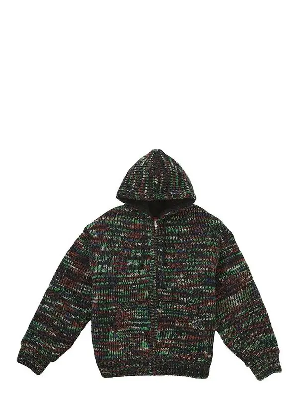 Supreme Zip Up Hooded Sweater - Green Melange
