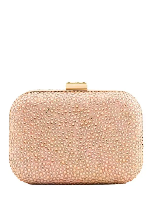 GEMY MAALOUF Crystal-embellished Crepe Clutch - Pink