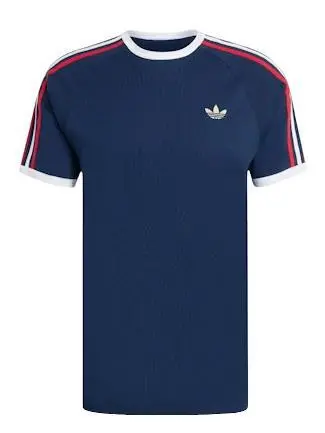 Adidas 3stripes Tee Shirt - Night Indigo Better Scarelet Red White