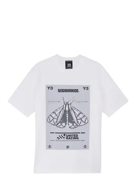 Adidas Y3 Nbhd Graphic Tee Shirt - Core White