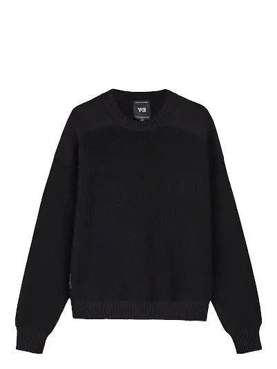 Adidas Y3 Ut Knit Crew Sweater - Black