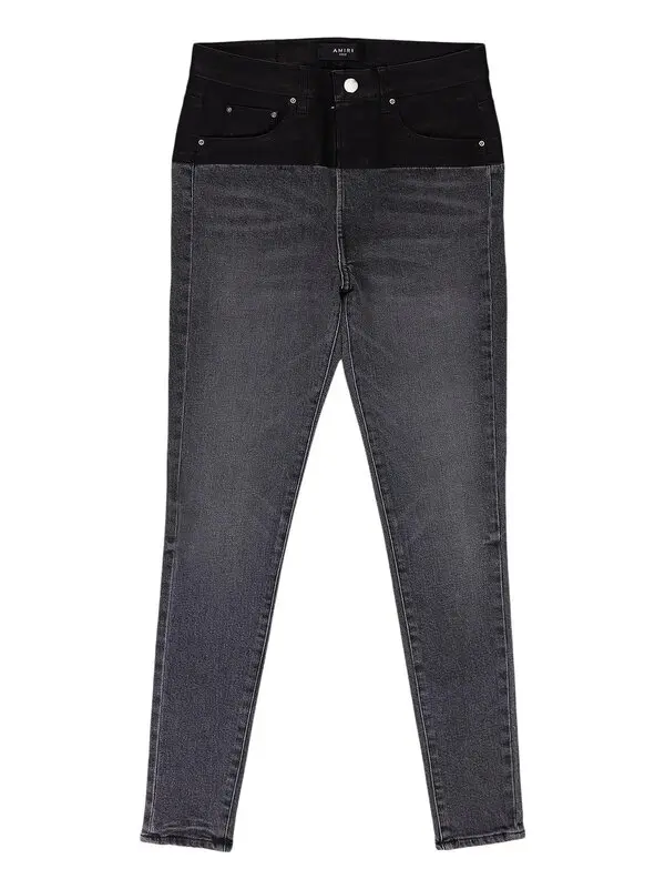 Amiri Leather Skinny Jeans - Black