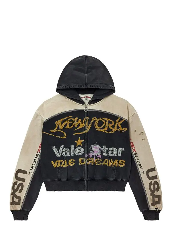 VALE FOREVER Star Zip Up - Black
