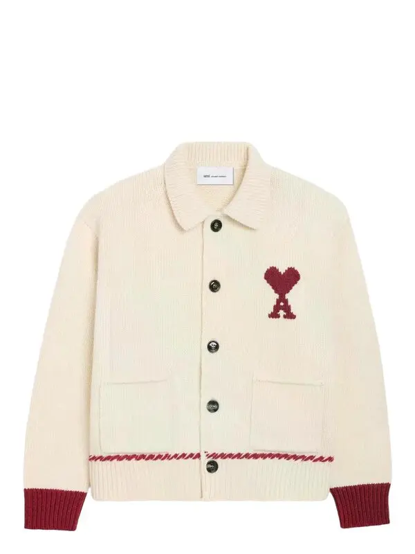Ami De Coeur Embroidered Cardigan - Neutrals
