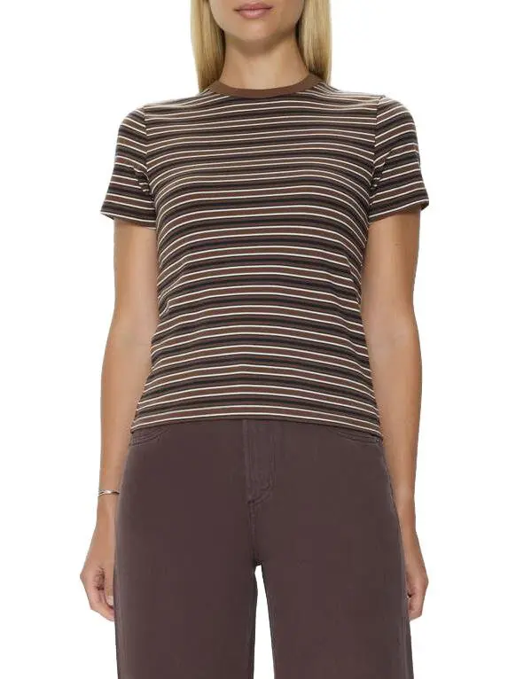 PISTOLA Alba Cotton T-shirt - Bruna Black Stripe