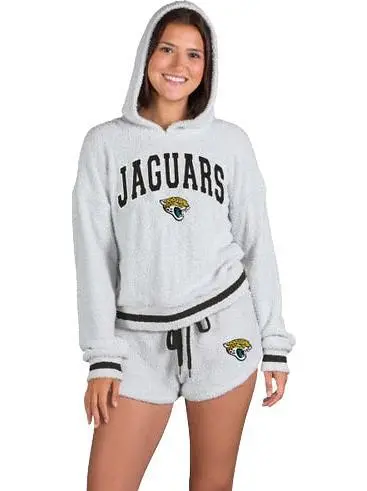 CONCEPTS SPORT Jacksonville Jaguars Whitley Hoodie And Shorts Set - Gray