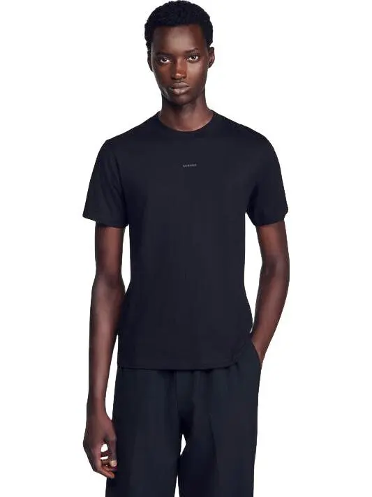 Sandro Cotton T-shirt - Black