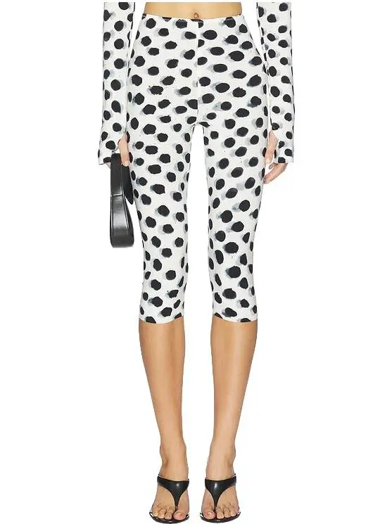 Norma Kamali Capri Legging - Paint Dot