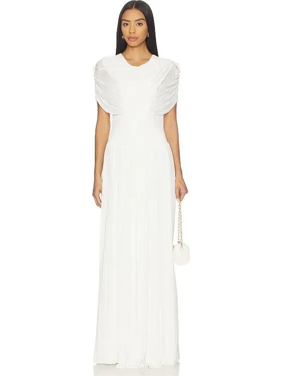 Simkhai Nancie Cape Dress - Ivory