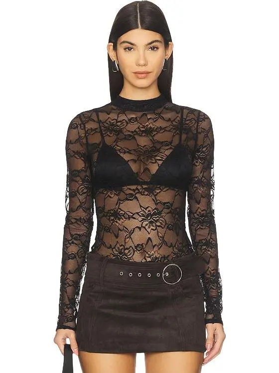 OW Lydia Lace Bodysuit - Black