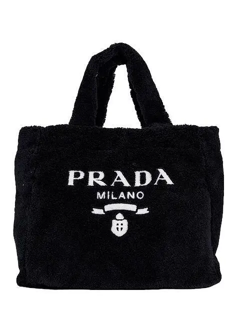 FWRD RENEW Prada Terry Tote - Black