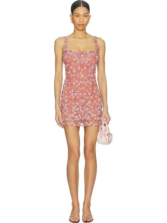 Majorelle Zaly Embellished Dress - Mauve Multi