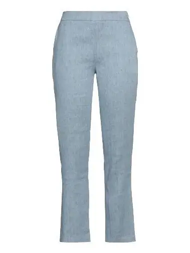 TWINSET Tapered Linen-blend Chinos - Sky Blue