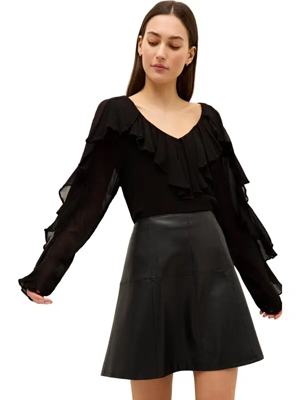 MARIE OLIVER Trudy Blouse - Black
