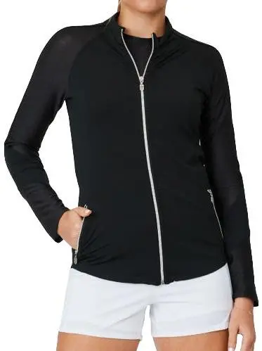 SOFIBELLA Staples Tennis Jacket - Black