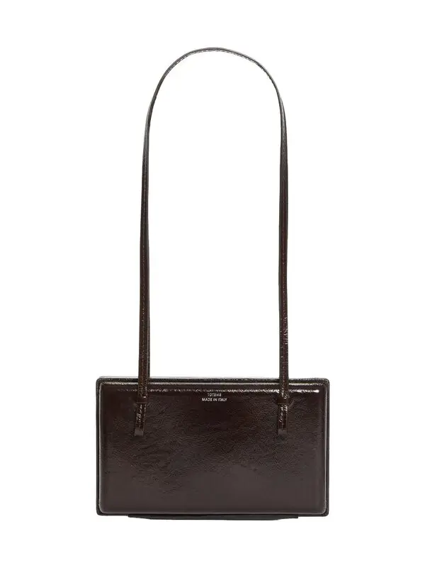 TOTEME Cocktail Patent Leather Shoulder Bag - Bark