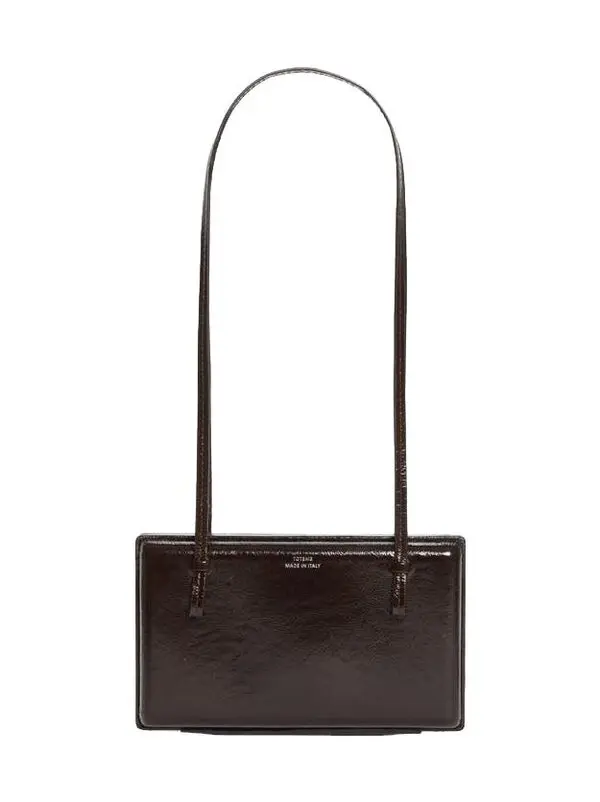 TOTEME Cocktail Patent Leather Shoulder Bag - Bark