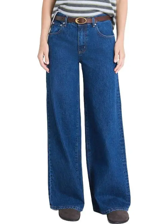 TWP Tiny Dancer Wide Leg Nonstretch Jeans - Dark Stone