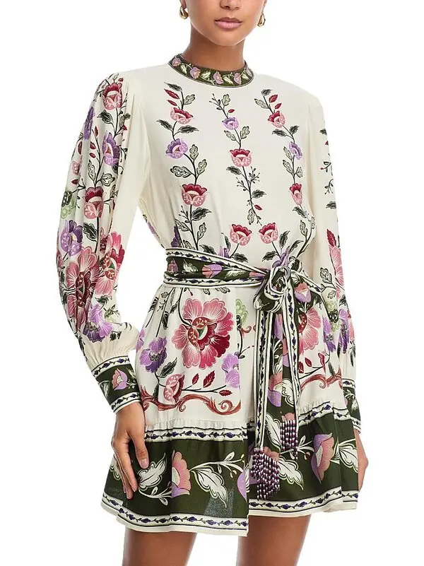 Farm Rio Rococo Mini Dress - Rococo Flo