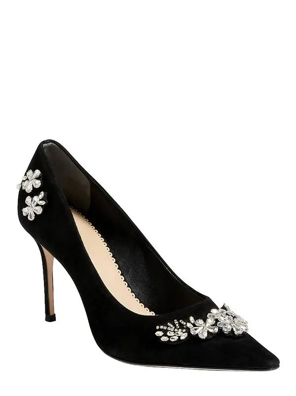 Cinq À Sept Jodie Embellished Pumps - Black/crystal