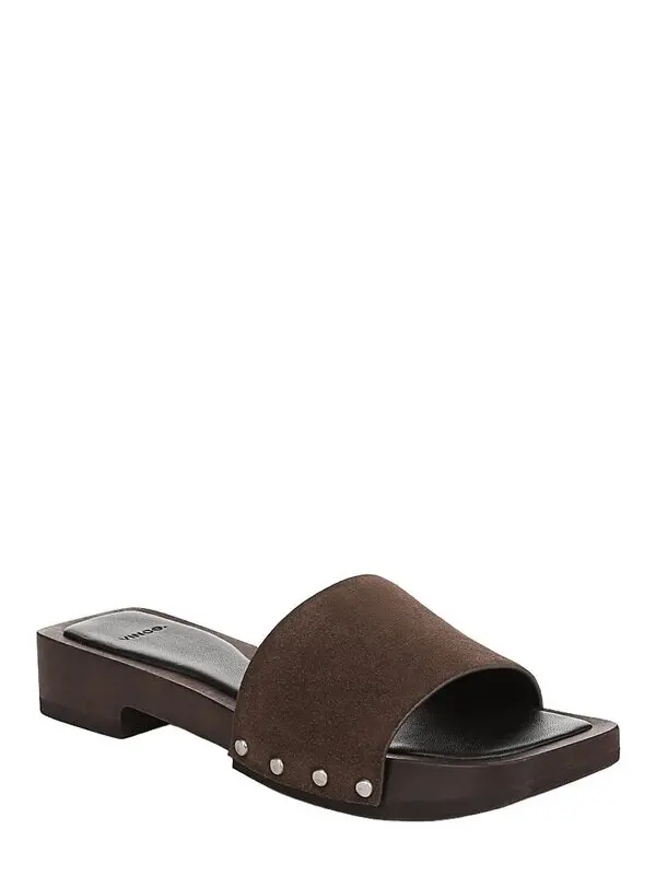Vince Barbara Studded Sandals - Dark Mocha