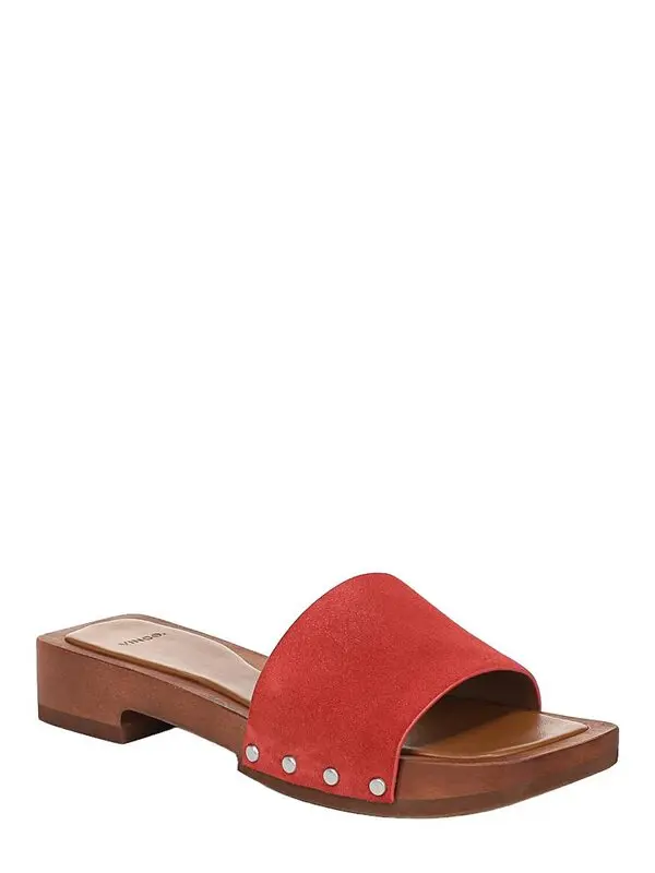Vince Barbara Studded Sandals - Poppy Red