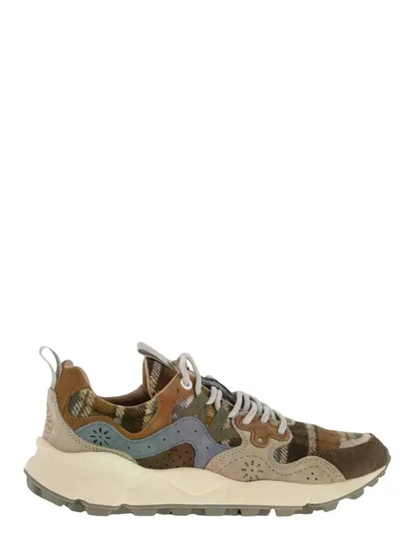 FLOWER MOUNTAIN Yamano 3 Panelled Sneakers - Brown
