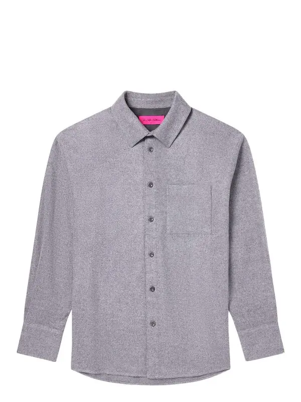 THE ELDER STATESMAN Wool, Silk And Cashmere-blend Overshirt - Gray