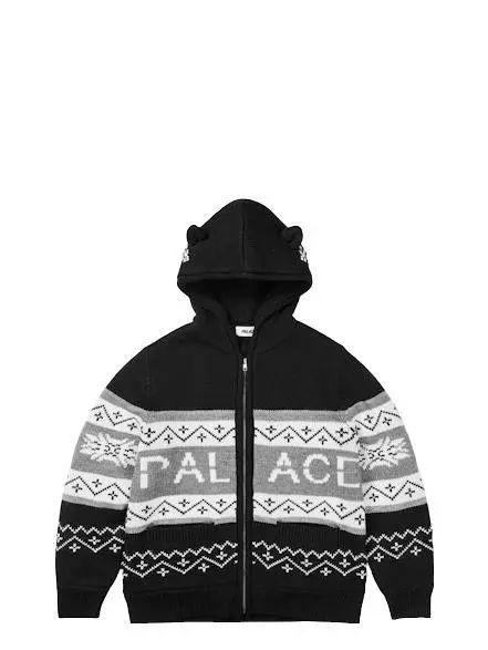 PALACE Loves Me Hooded Knit - Black