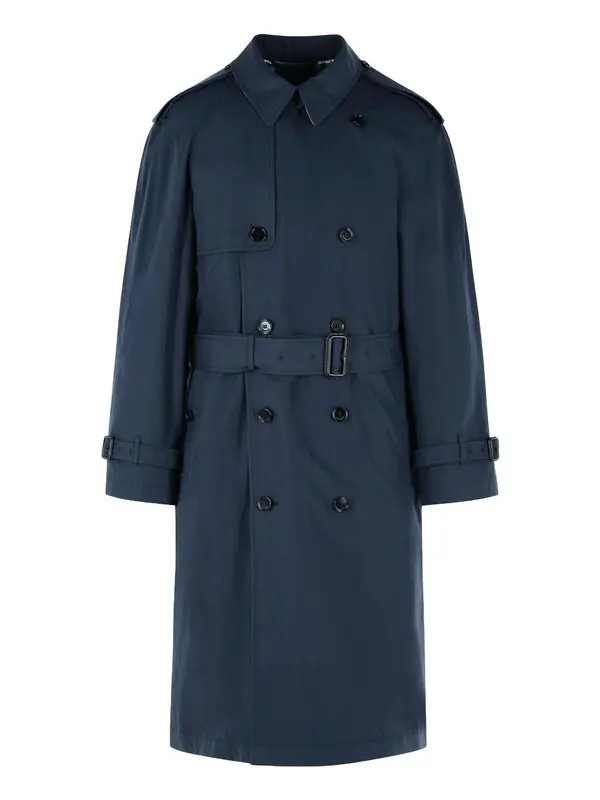 Burberry Highbury Polyester-blend Trench Coat - Navy