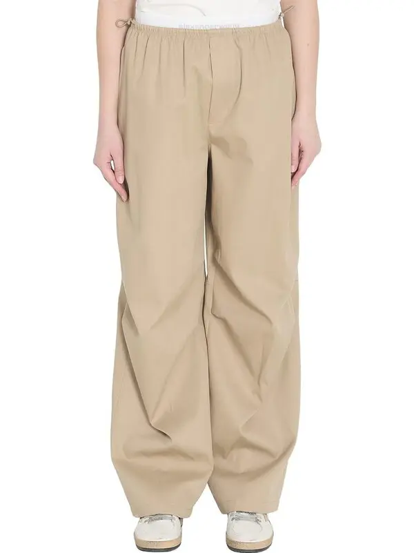 Alexander Wang Mid-rise Wide Leg Sweatpants - Brown