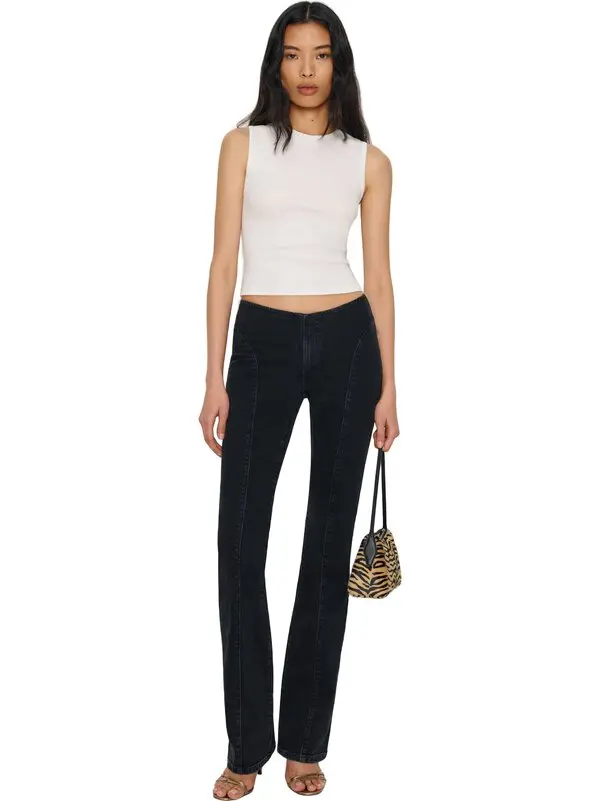 REFORMATION Elora Super Stretch Low Rise Bootcut Jeans - Blue