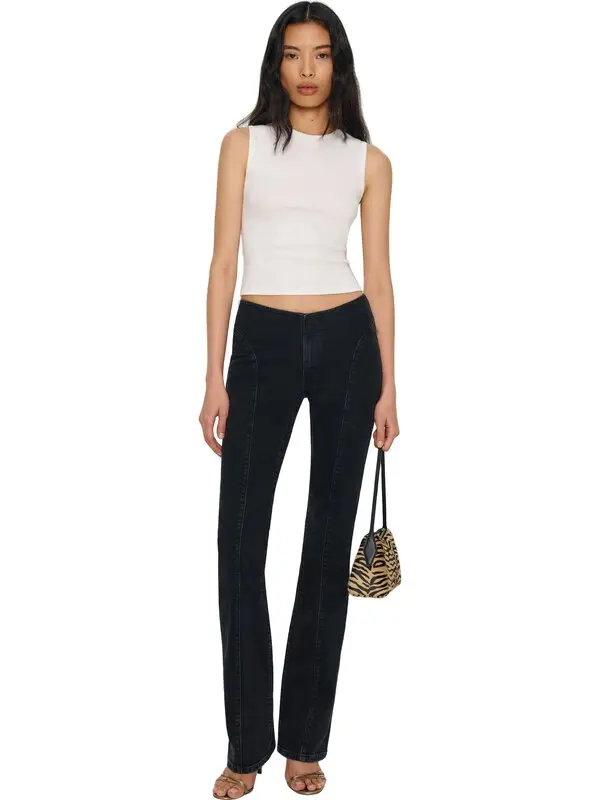REFORMATION Elora Super Stretch Low Rise Bootcut Jeans - Blue