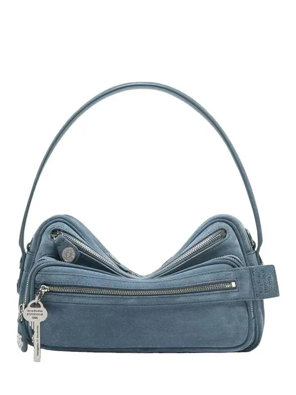 Acne Studios Camero Party Suede Shoulder Bag - Denim Blue