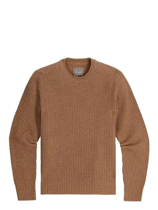 Royal Robbins Rockcraft Waffle Knit Merino Wool Crewneck Sweater - Tawny Heather