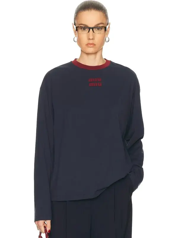 Miu Miu Pullover Sweater - Blu & Amaranto