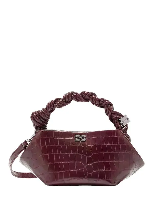 GANNI Mini Twisted-handle Tote Bag - Red