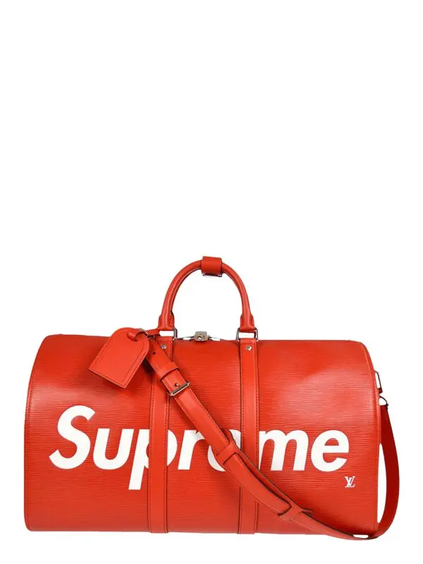 LOUIS VUITTON X Supreme Keepall Bandouliere - Red