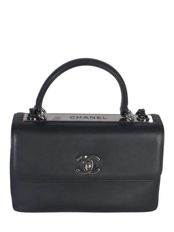 Chanel Calfskin Small Trendy Cc Flap Bag - Black