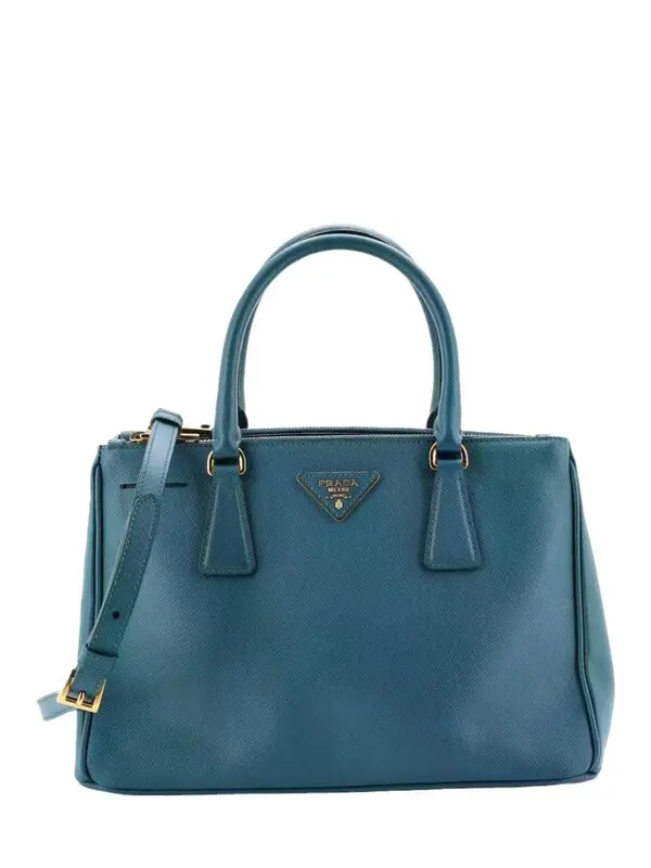 Prada Saffiano Leather Small Tote - Blue