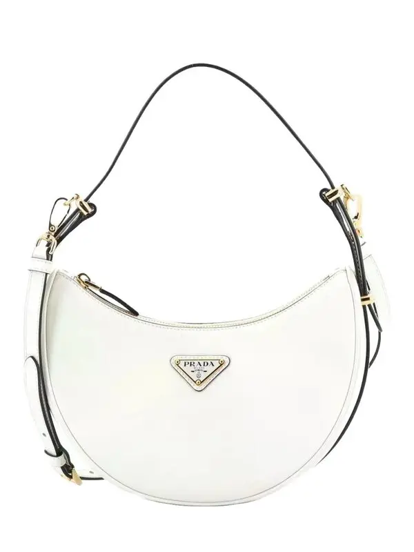 Prada Arque Half Moon Small Hobo Bag - White