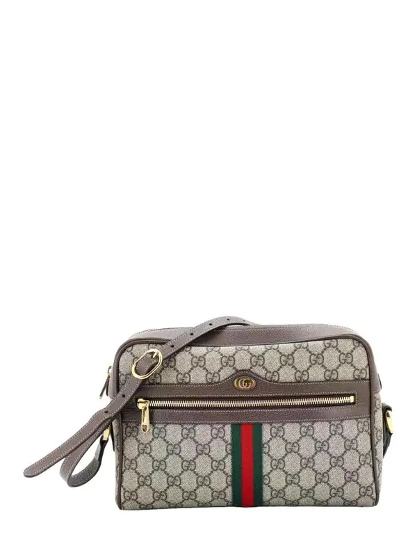 Gucci Ophidia Small Crossbody Bag Gg Coated Canvas - Brown