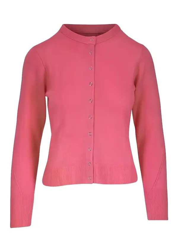 Kinross Cashmere Press-stud Fastening Cardigan - Pink