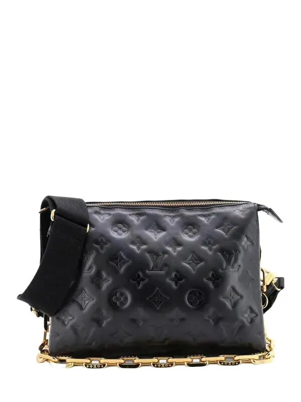 LOUIS VUITTON Coussin Pm Embossed Monogram Crossbody Bag - Black