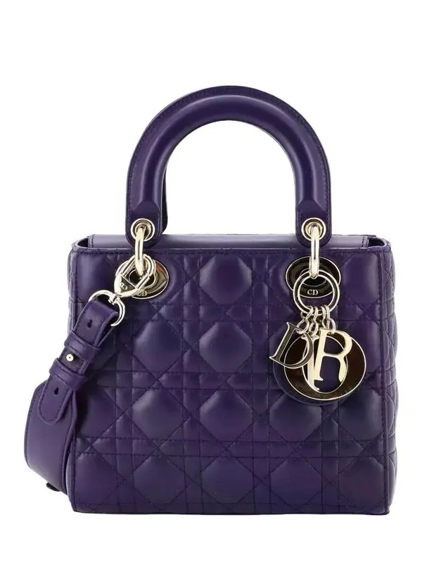 Dior My Abcdior Lady Bag Cannage Quilt Lambskin - Purple