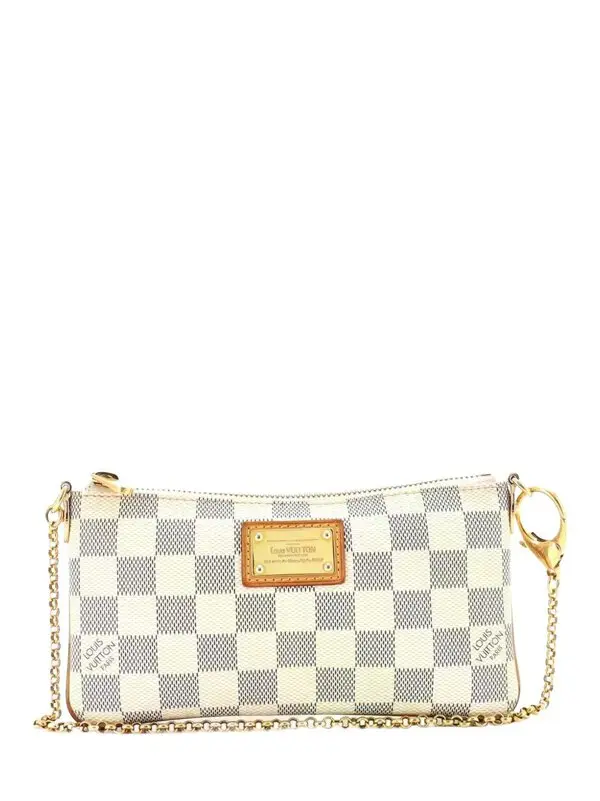 LOUIS VUITTON Milla Pochette Damier Mm Clutch - White